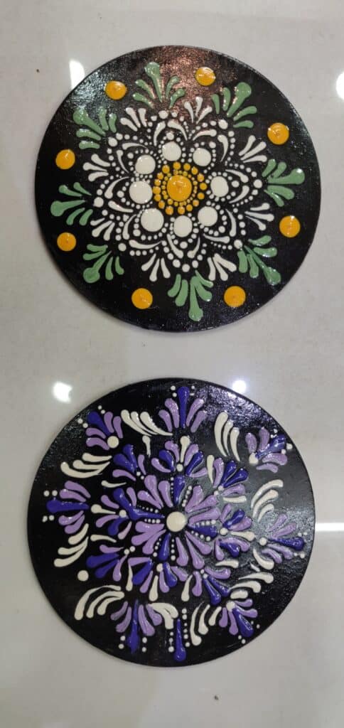 Handpainted MDF Coasters - D3 - mintorie