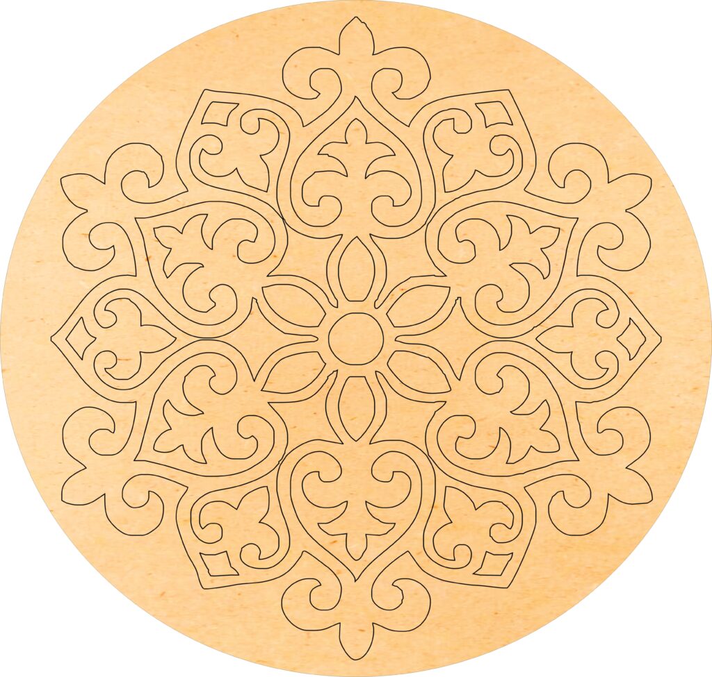 Mandala Line Art Pre marked set of 3 - mintorie